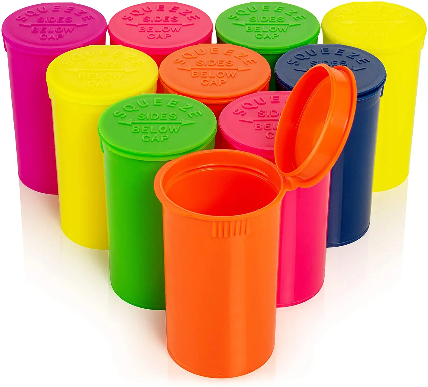90 Dram Pop Top Dram Containers | Durable Airtight Multipurpose Storage ...