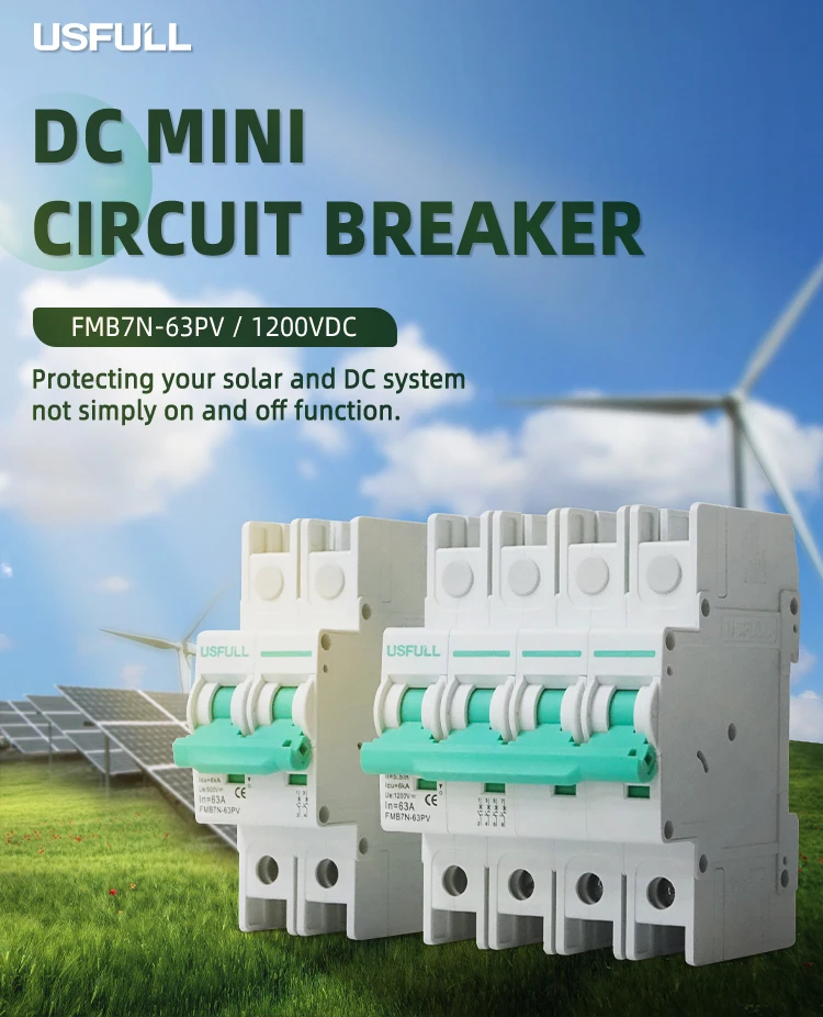 USFULL FMB7N-PV DC MCB for Solar System 600V 2pole PV Circuit Breaker