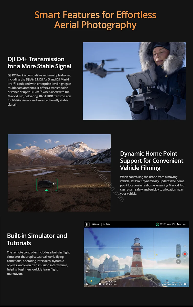 DJI RC 2 Pro - Smart Screen Remote Control for Mavic 4 Pro