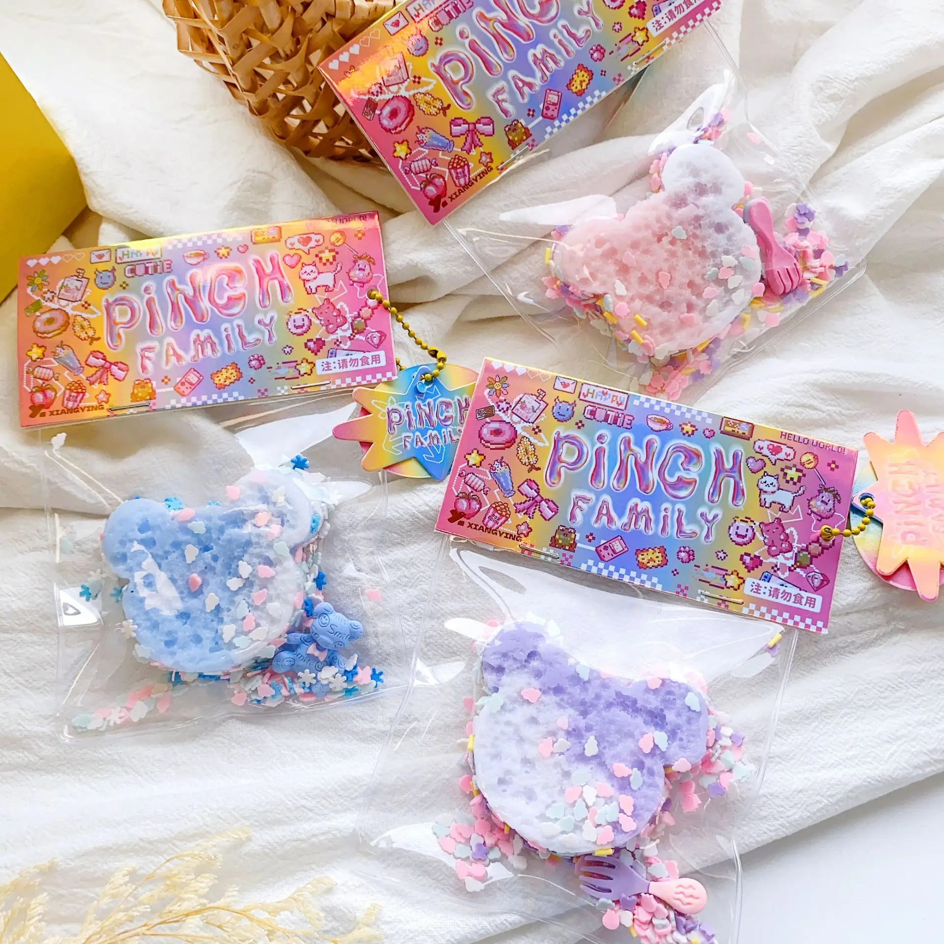 NEW 2024 Fidget Toy Mini Squeeze Toys Kawaii Plush Gloves Stress Relief ...