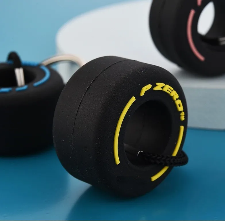 New Design Wheel Rim Car Keyring 3d Custom Soft Pvc Keychains Tire Key ...