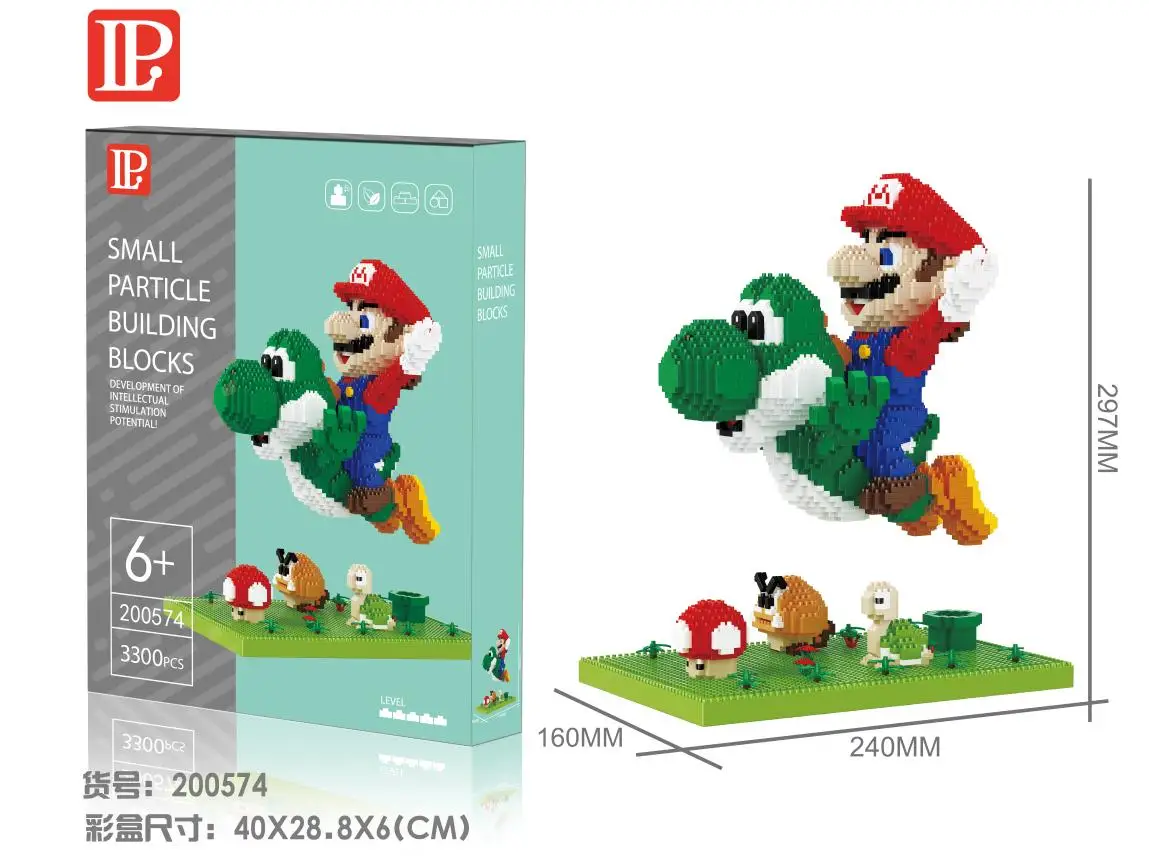 Hot Sell Diy Mini Cartoon Character Building Block Sets Marios For Kids ...