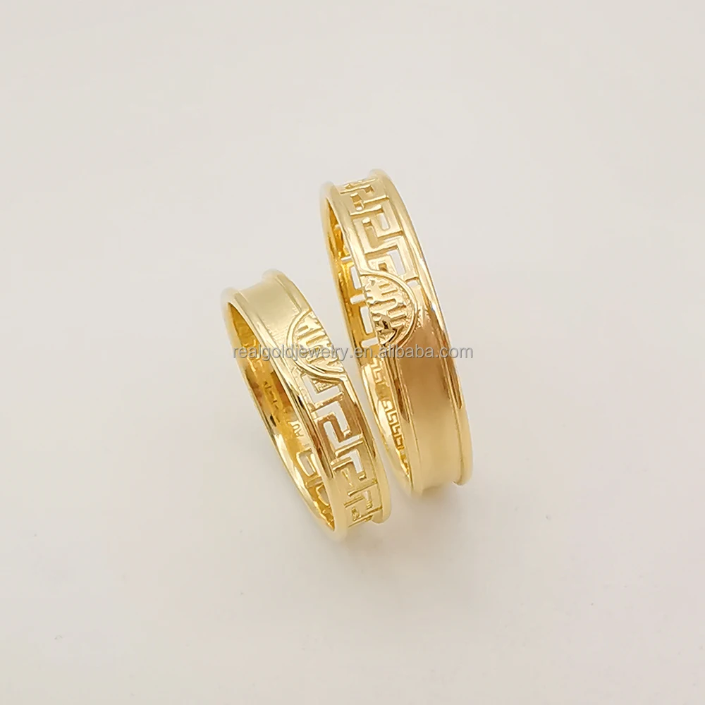 Custom 18K Genuine Gold Wedding Rings Luxury Couple Ring Wedding Ring ...