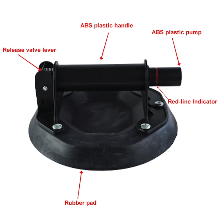 8 Inch Heavy Duty Rubber Hand Pump Suction Cup with Handle OEM ODM ...
