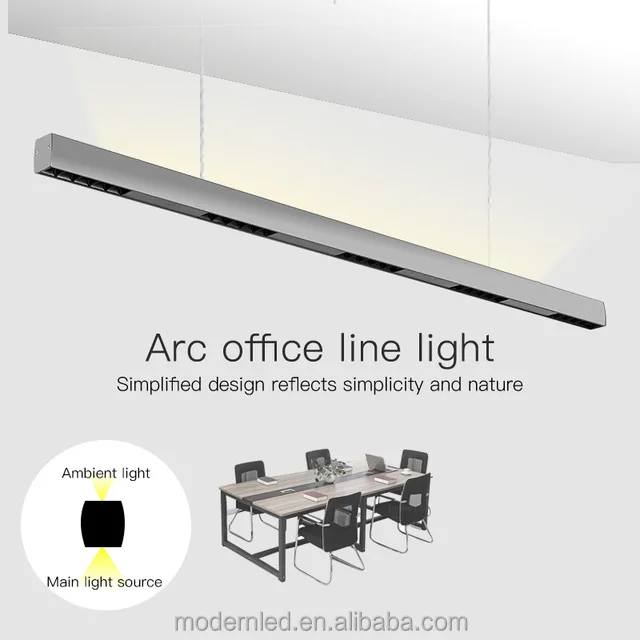 Up and Down Emitting Linear Led Rectangular Pendant Light Fixture ...