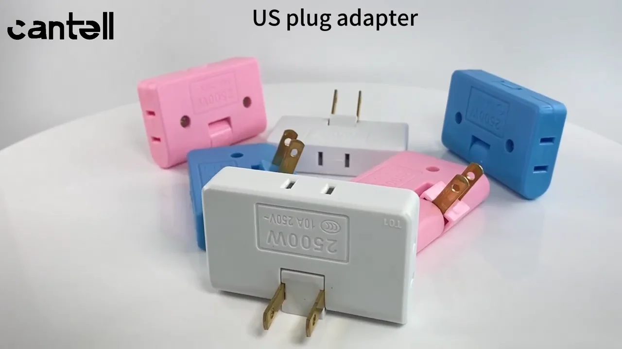 Cantell Plug Mini Outlet Power Converter Rotate Charger Wall Socket ...