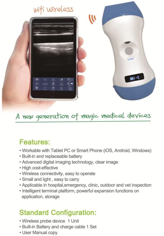 Handheld Phased Array Cardiac/ Linear&Convex Ultrasound Scanner 3 in 1 ...