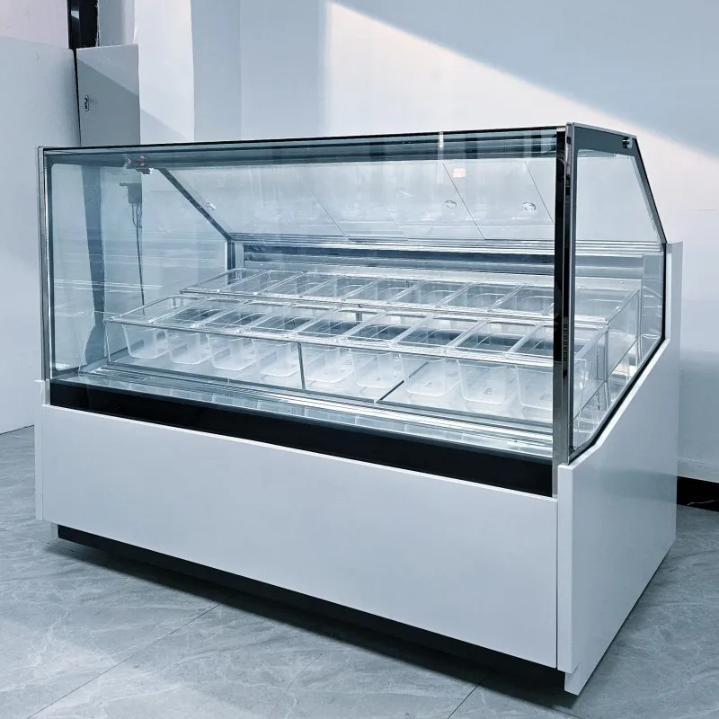 Ice Cream Recipe ! 18 Flavors Ice Cream Display Showcase - Buy Dessert ...