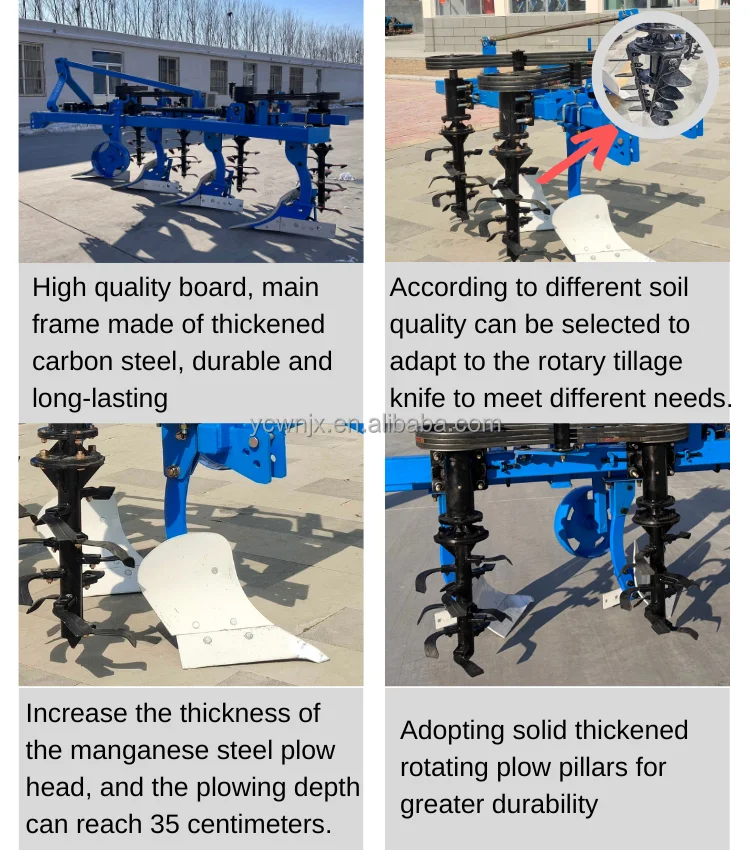 Furrower Plow - Rotary Plow for Tractor - High Productivity
