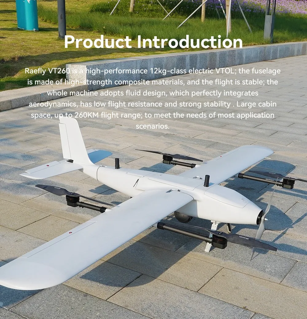 Raefly Vt260 Fixed Wing Aircraft Vtol Drone Frame Drone Surveying Mapping - Buy Fixed Wing ...