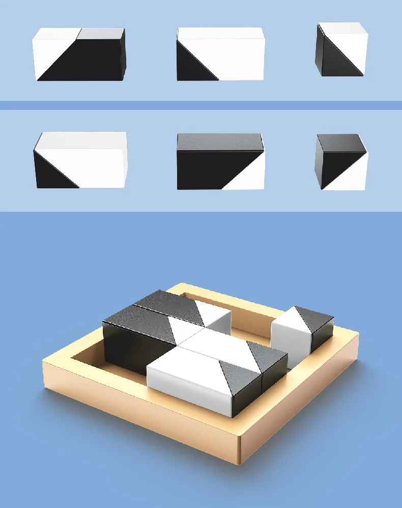 Montessori Geometric Shape Puzzles Building Blocks Plastic 3d Jigsaw ...