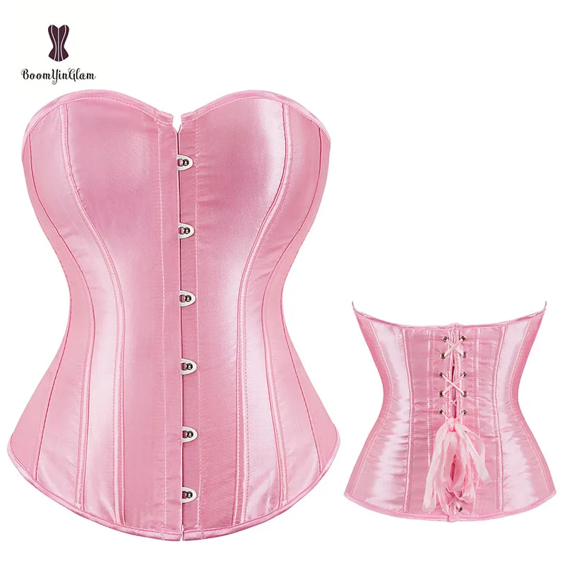 Blue Pink Red Brown Plain Corsets And Bustiers For Women Corset Dress ...