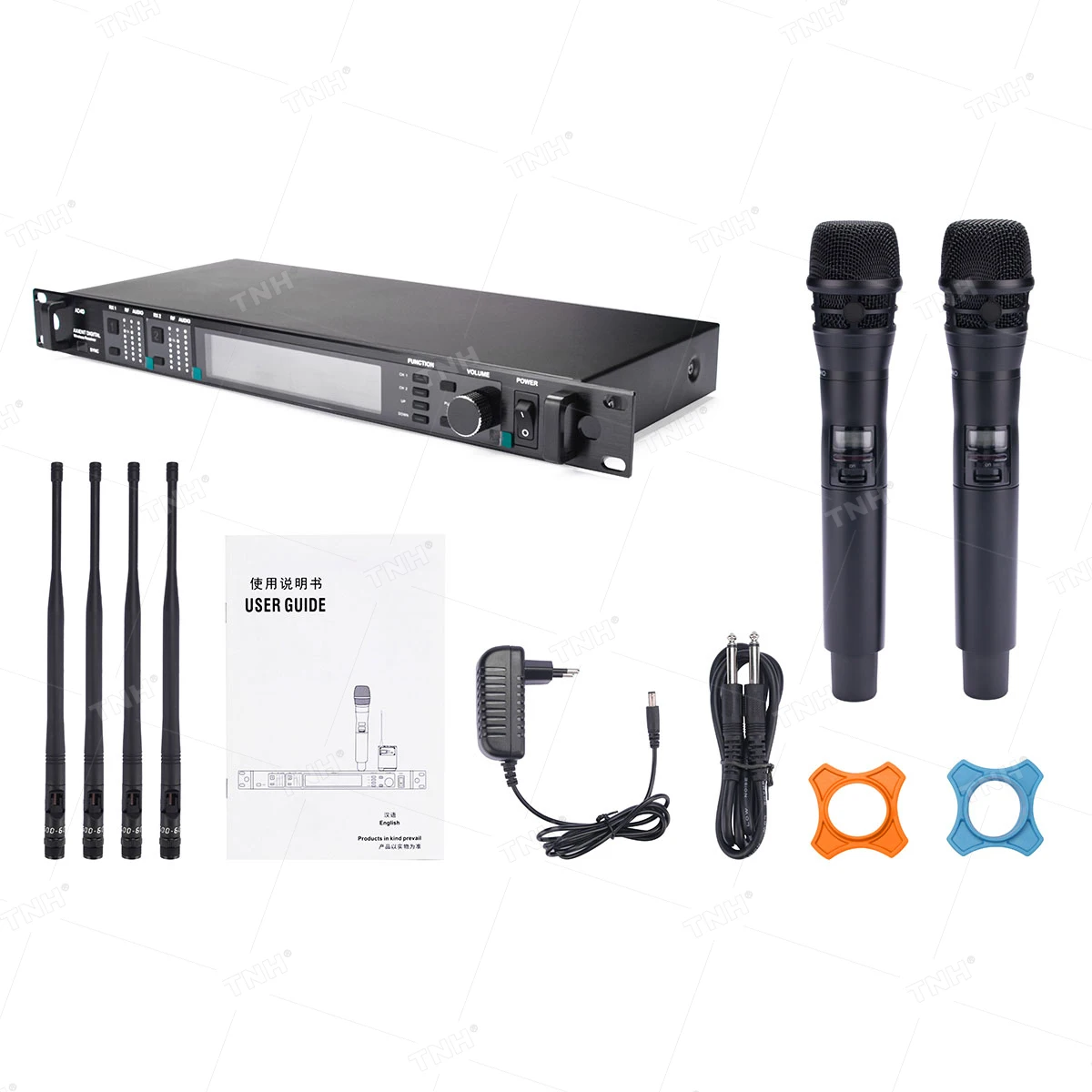 TNH AD4D Stage Performance Wireless UHF Microphone KSM8 Handheld Professionaldual Channel Mic ...