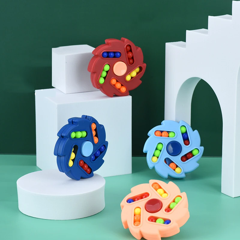 Kids Magic Bean Rotating Fidget Toy Stress Relief Mini Rotating Magic ...