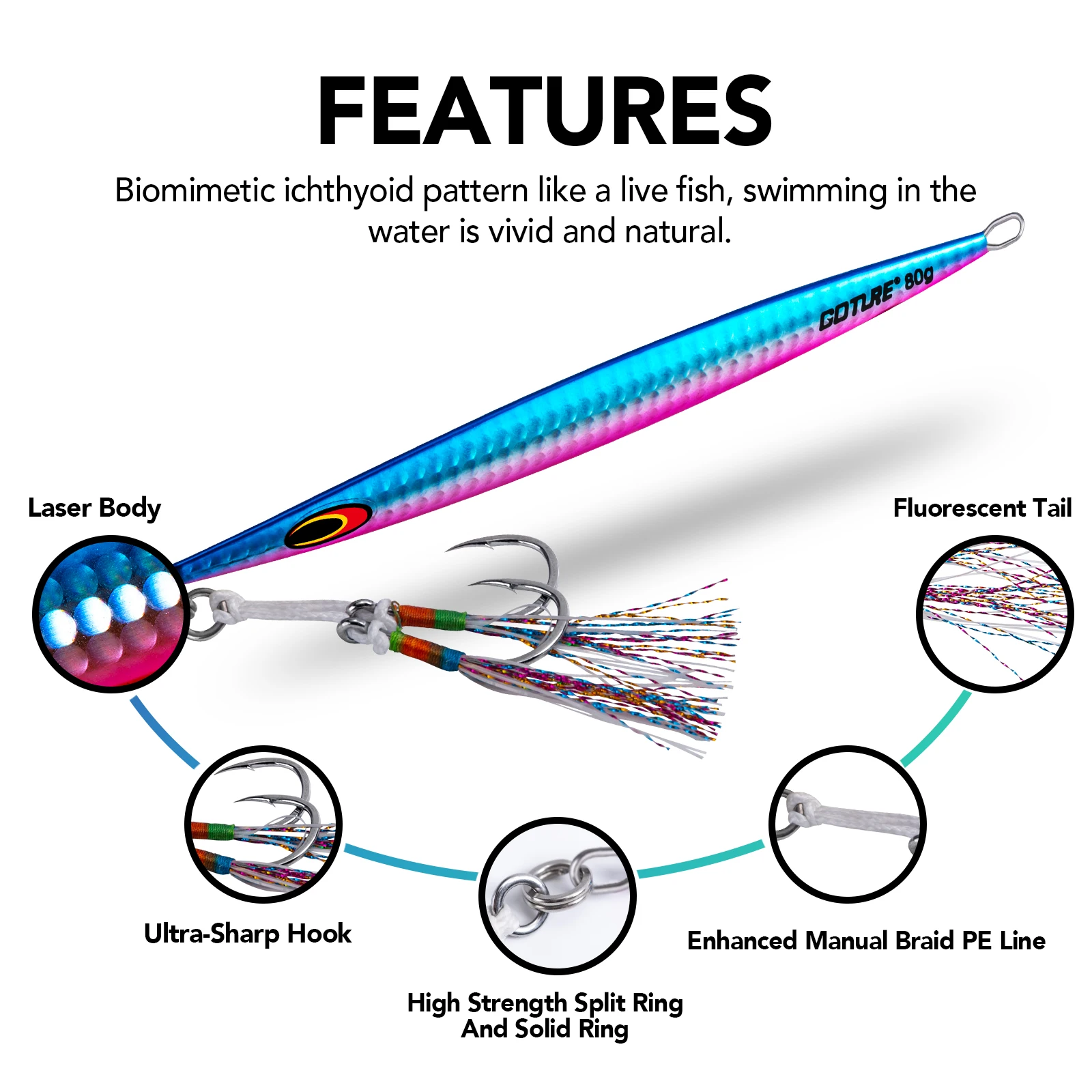 80g 160g 200g Fishing Jigbait Lure - Fast Speed Jigging