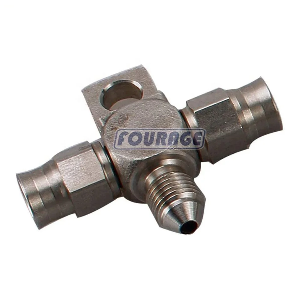Stainless Steel Tee Block Splits An3 Ptfe Brake Line Hose Coupler ...