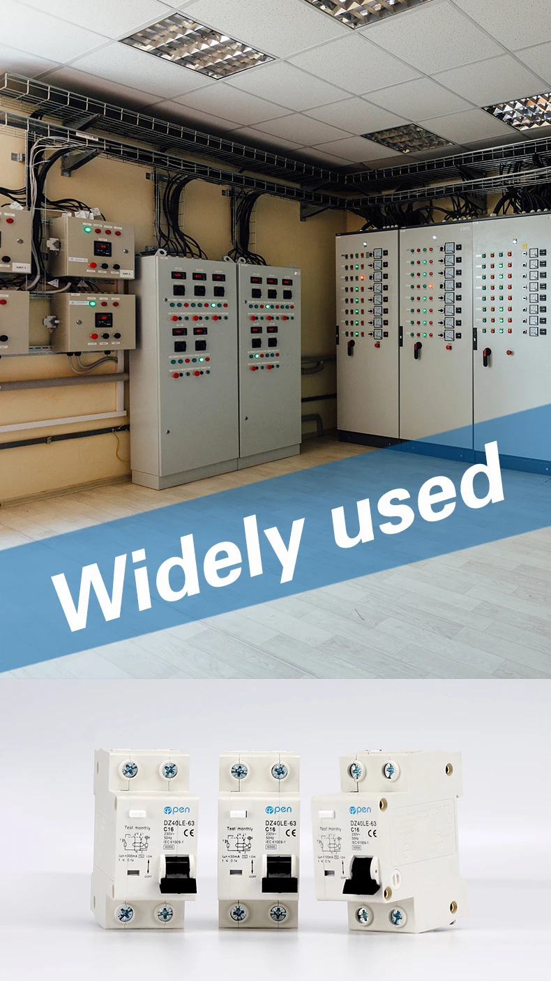 MCB RCCB RCD Type a / AC RCBO DPNL Residual Current Circuit Breaker ...