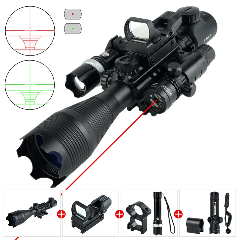 SYQT 4-in-1 Scope Combo 4-16X50 EG Long Range Specific Aiming Sights ...