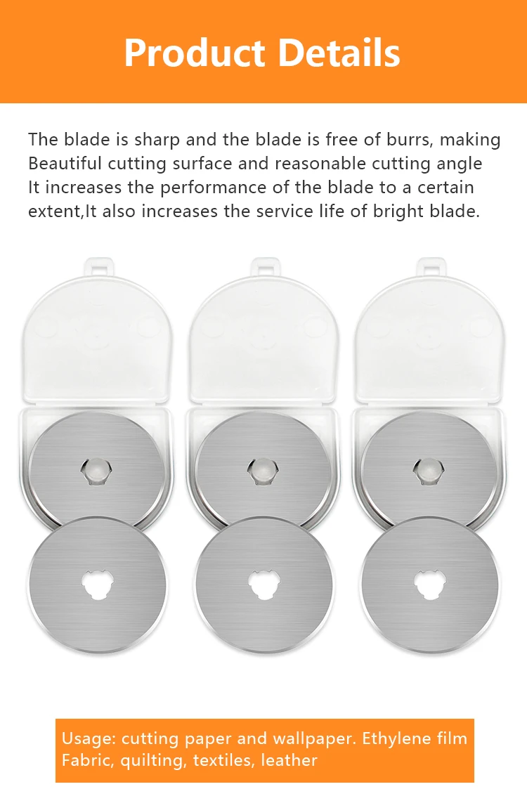 Hot Sales Customize 45mm Rotary Cutter Blades for Fabric Cutting ...