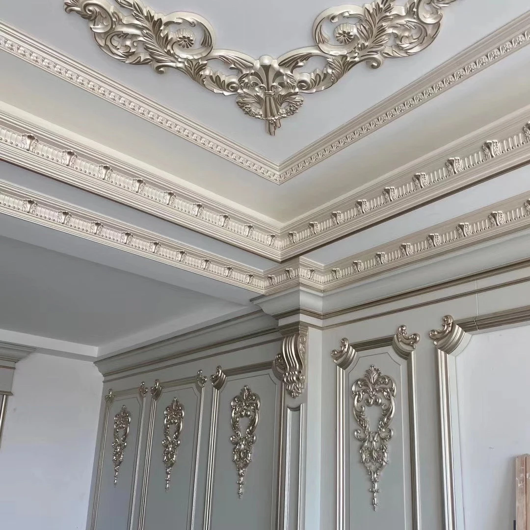 European High-grade Pu Decorative Material Ceiling Pu Cornice Wall Pu ...