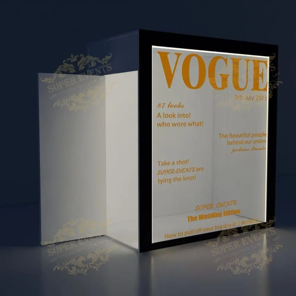 New Design Party Decoration Vogue Photo Booth Props Backdrop Box Photo ...
