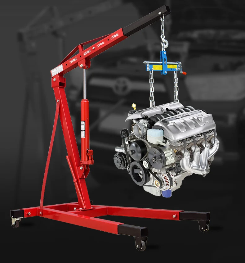 2 Ton Hydraulic Folding Engine Crane Stand Hoist Lift Jack