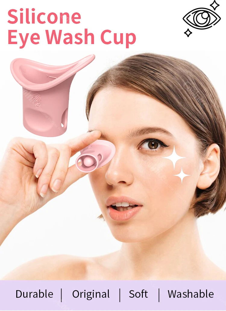 Reusable Eye Wash Cup Wash Bath Silicone Container For Effective Eye ...