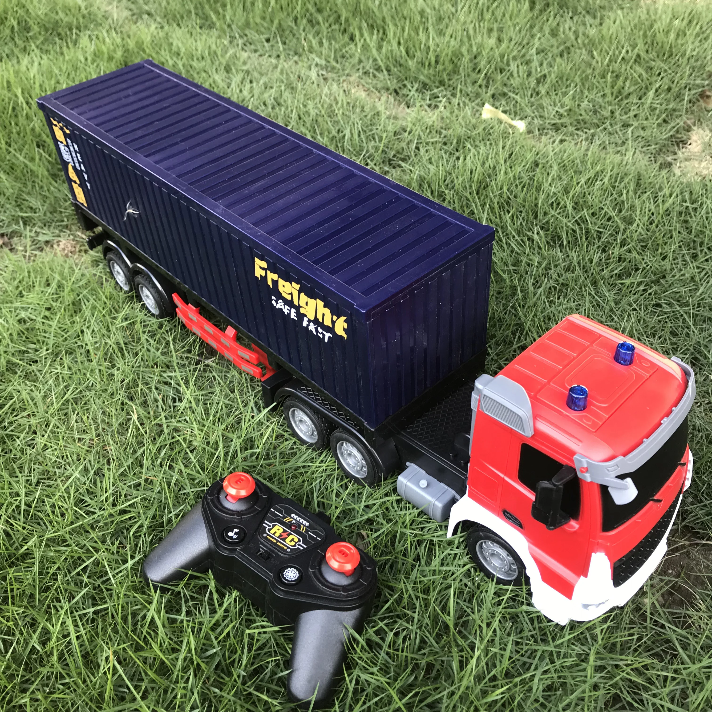 Rc Car Container Tractor Truck Rc Toys Vehicle Lighting And Sounds ...