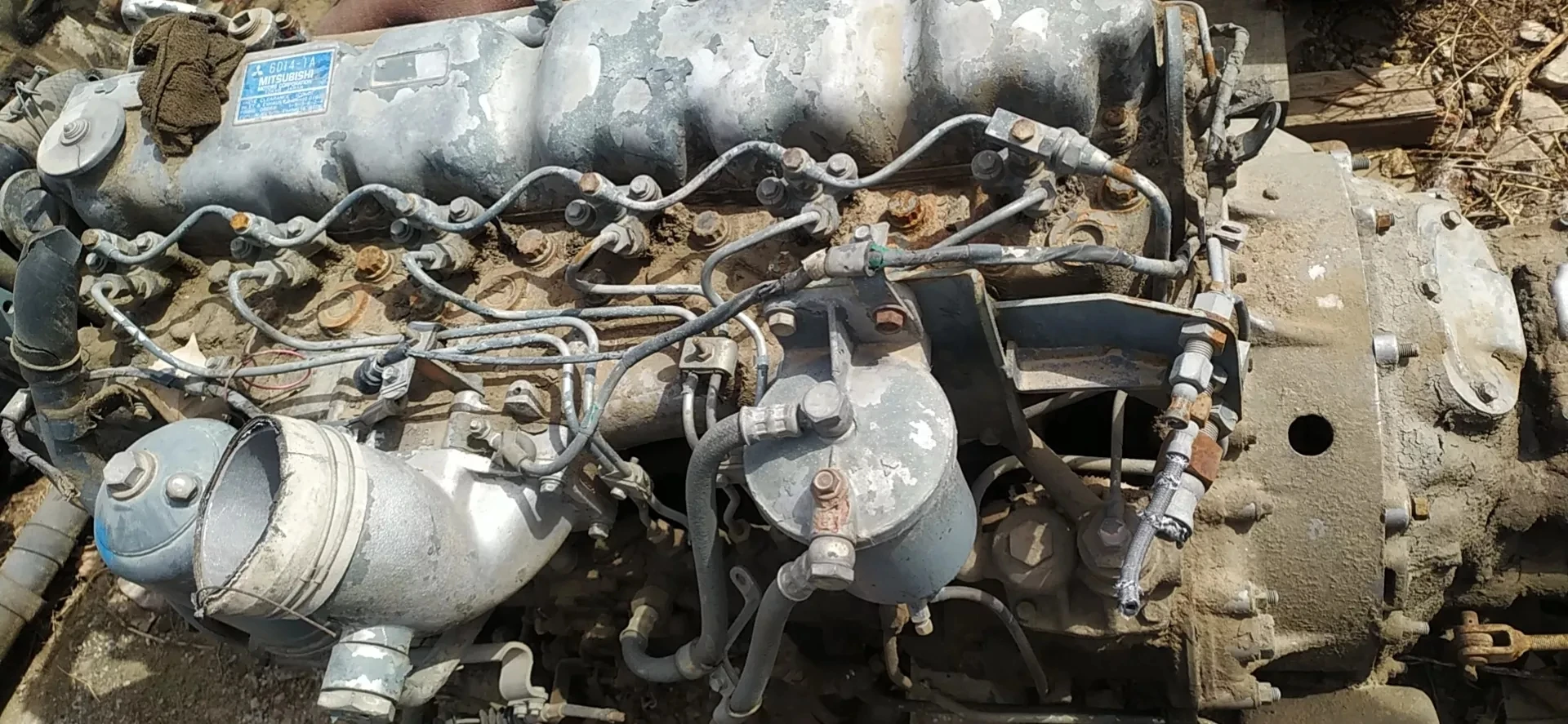 Used Kato 20 Ton Crane Motor Fuso 6d14 with MITSUBISHI Engine 6d14