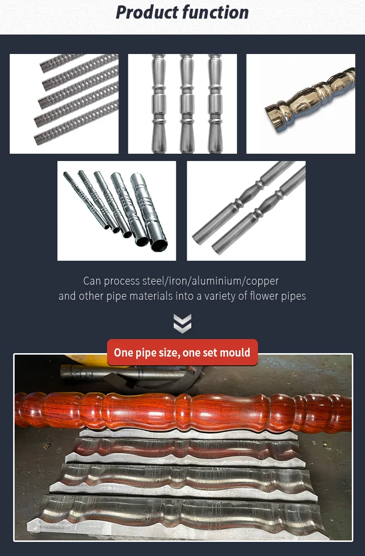 SS Tube Rotary Swaging Embossing Machine for Design Pipe