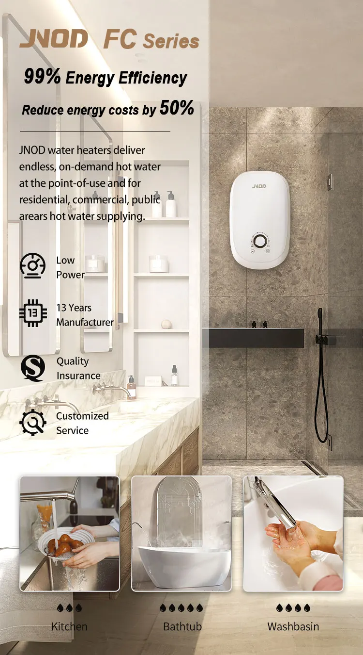 JNOD Wall Mounted Thermostat Water Heater - Instant Hot Water