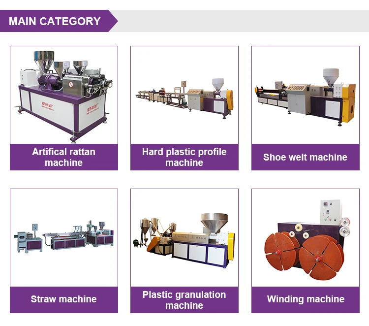 Artificial Rattan Making Extruder Machine With Mold For Plastic ...