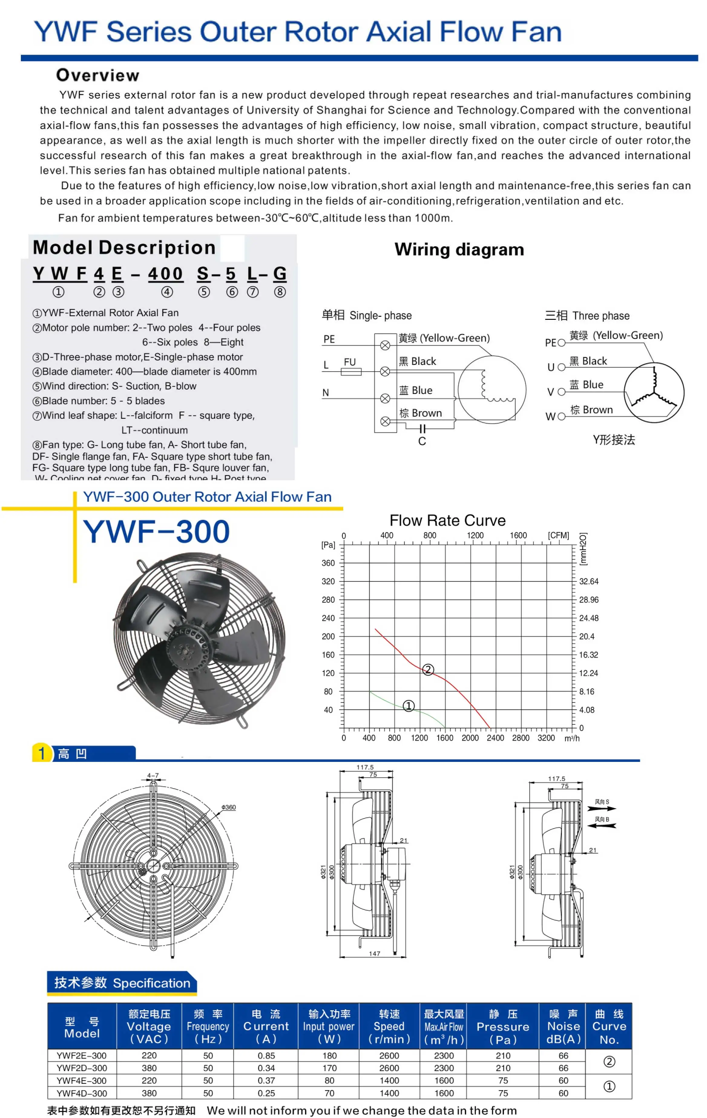 YWF 300mm Axial Fans - Efficient Exhaust Solutions