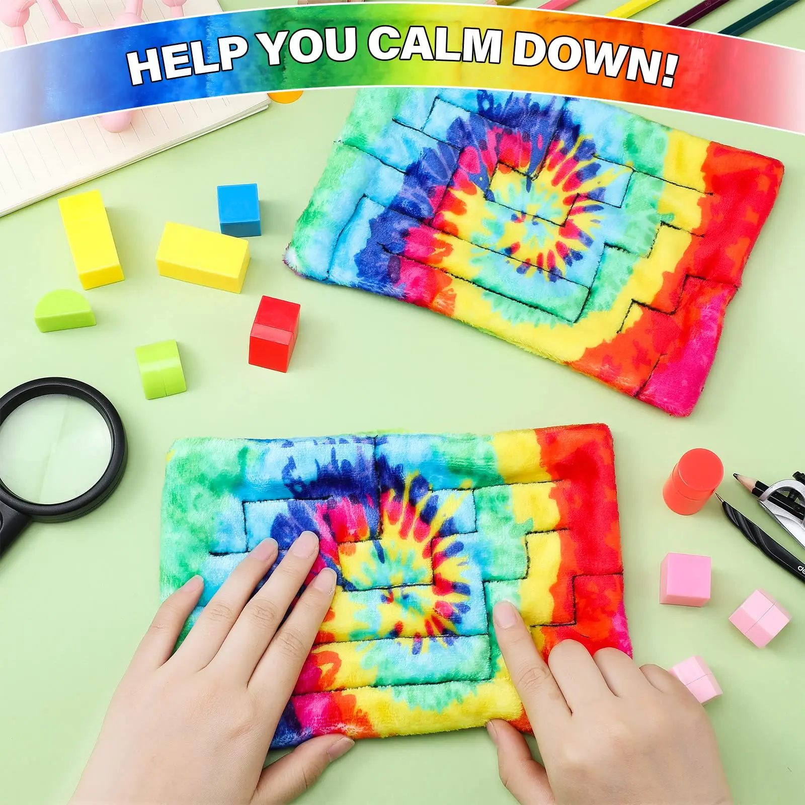 9 Pcs Marble Maze Flannel Autism Sensory Fidget Toys Children ...