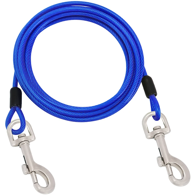 50 Ft Dog Tie Out Cable Chew Proof Dog Leash, 5 FT Dog Tie Out Cable ...