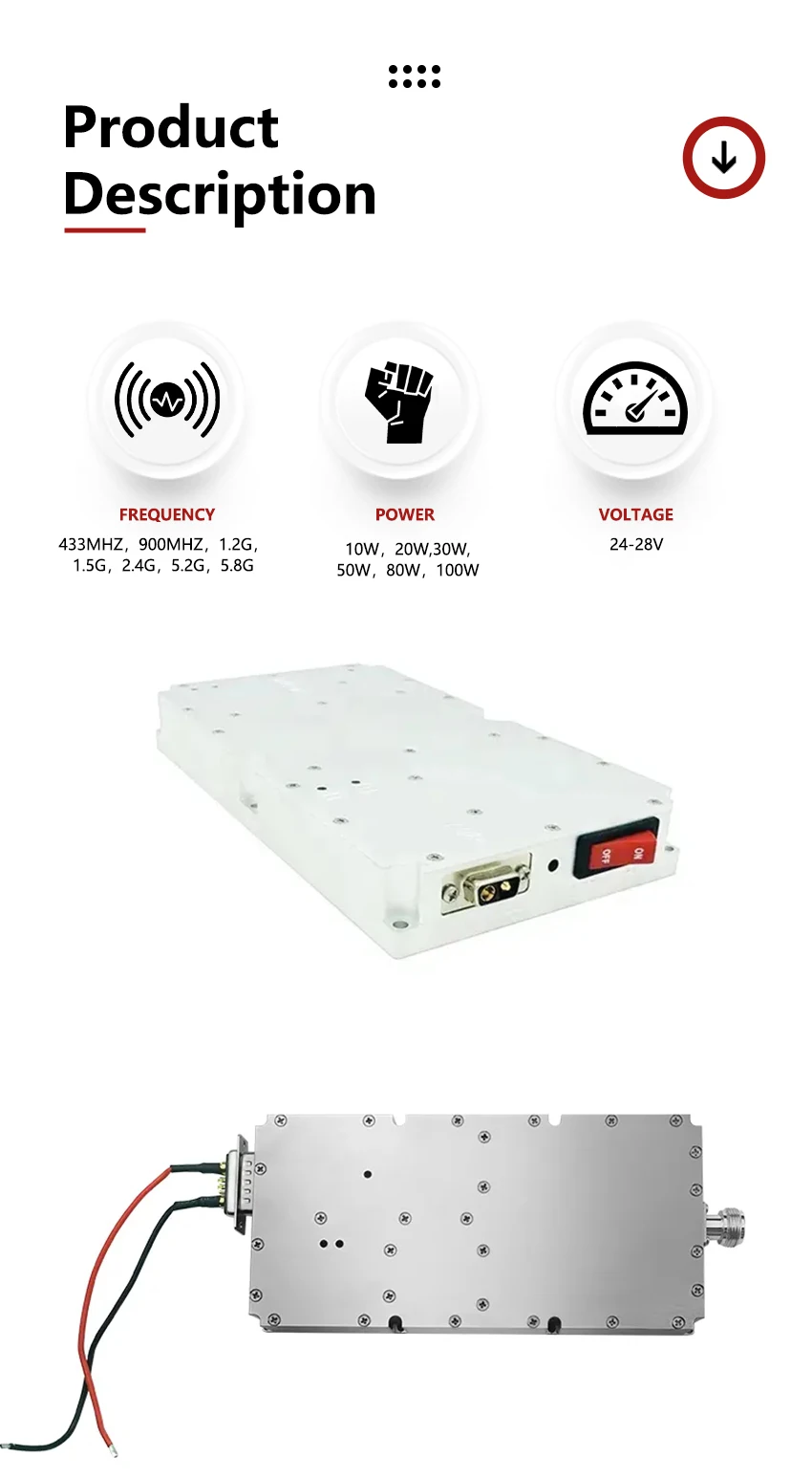 50w Gan Anti Drone Module For Anti Drone System Fpv Poland Rf Module Pa ...