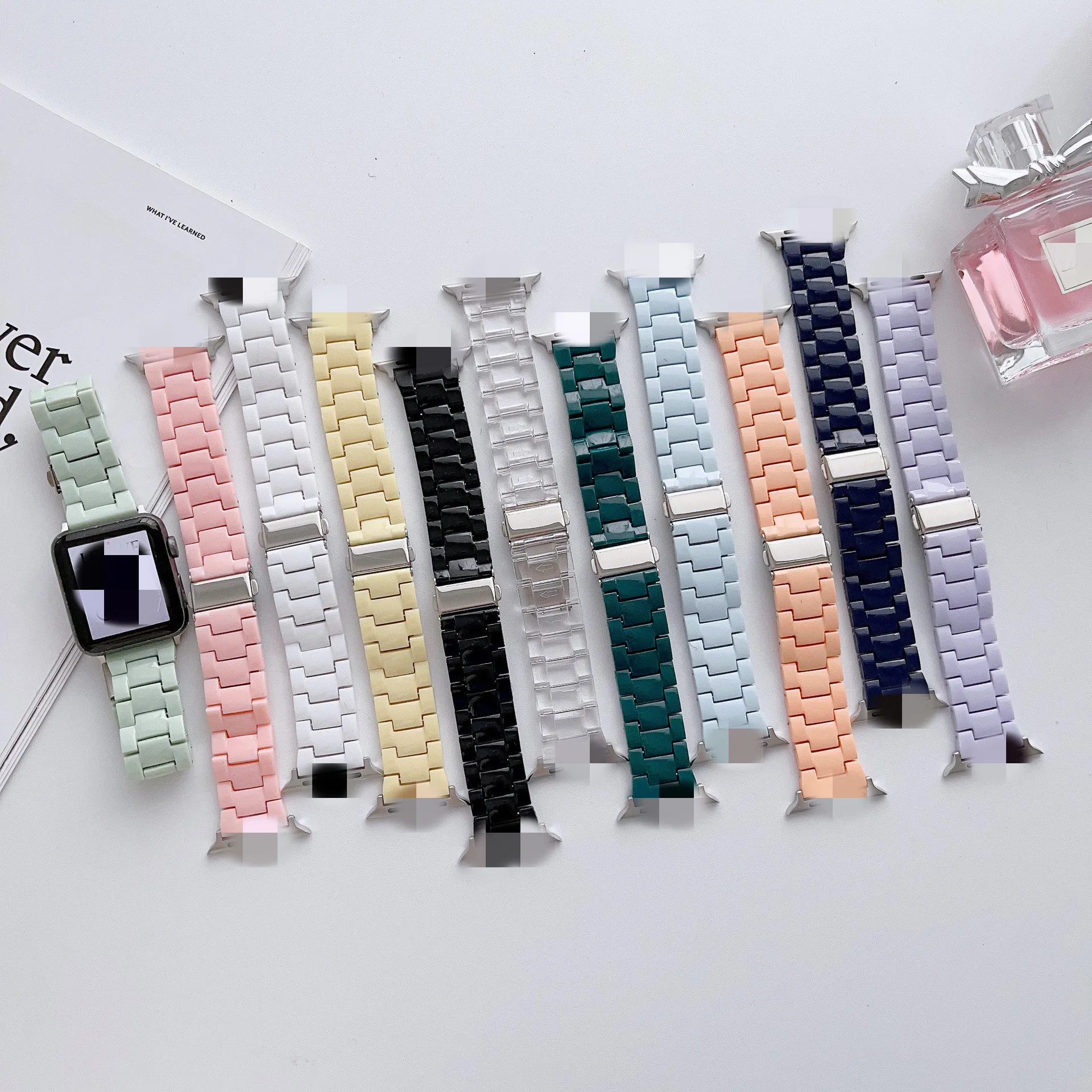 Transparent Bracelet Resin Straps For Apple Watch 38 40 41 42 44 45 Mm ...