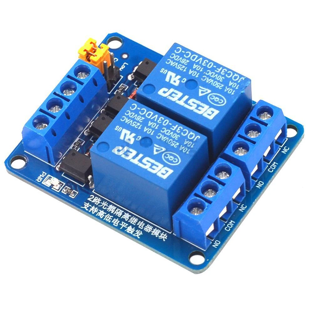 3.3V 5V 12V 24V 2 Channel Relay Module High and Low Level Trigger Dual ...