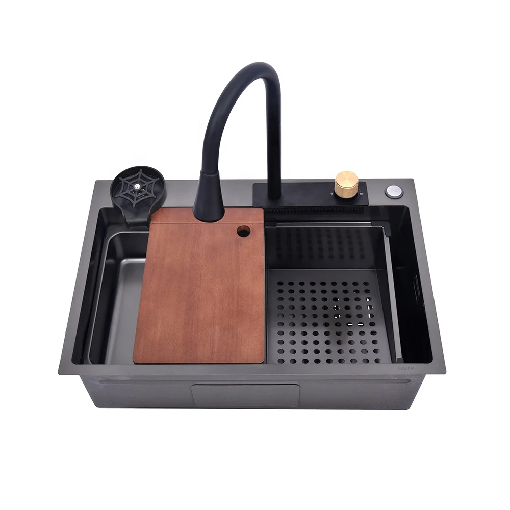Black Nano Kitchen Sinks - Modern Undermount Stainless Steel