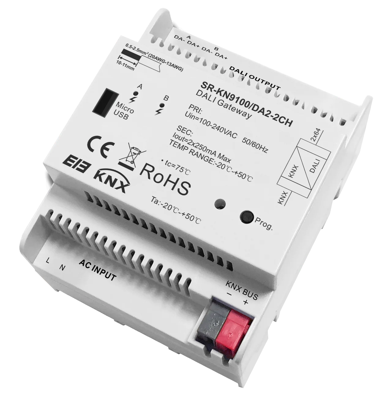 Sunricher KNX to DALI Gateway DT8 CCT RGBW - Smart Lighting