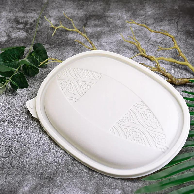 Disposable corn starch degradable take away package dumpling box corn ...