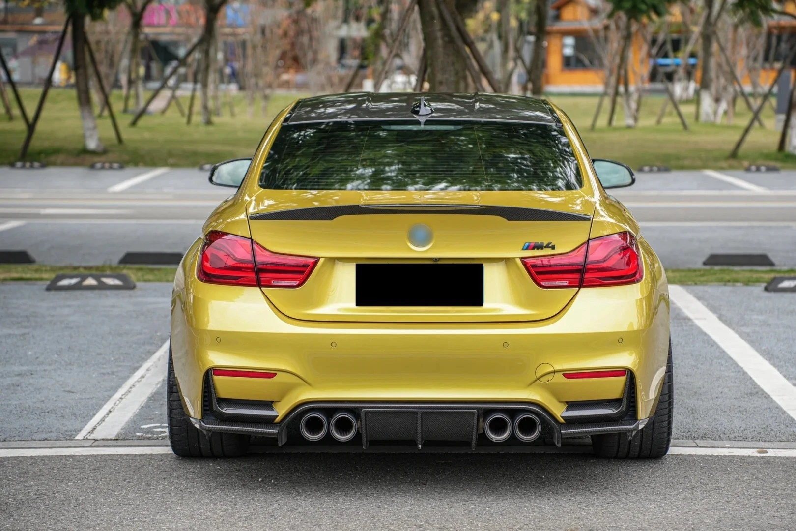 V Style Carbon Fiber Rear Diffuser for BMW F80 F8 M3 M4 2014-2018 Rear ...