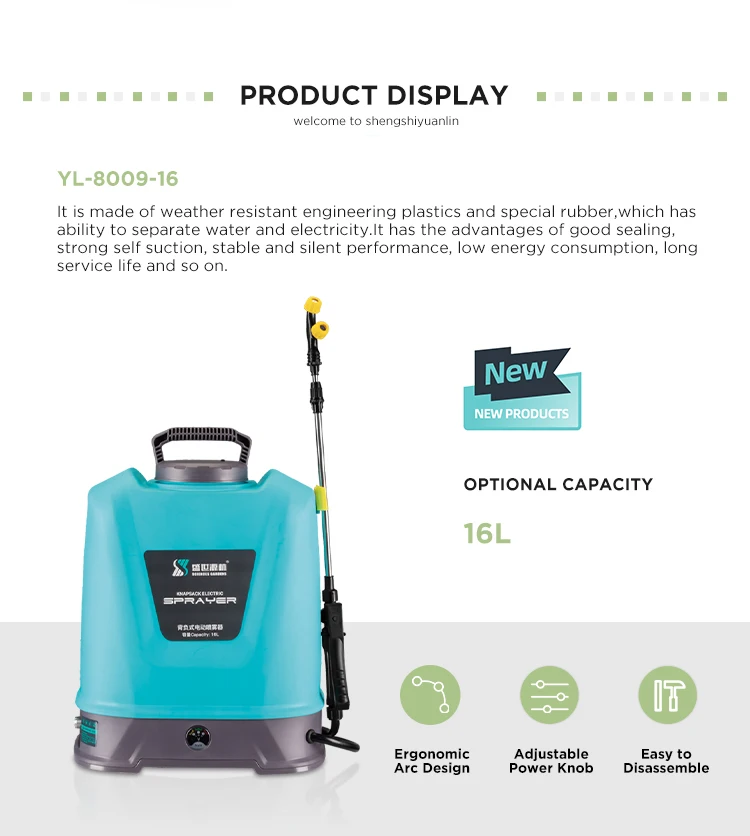 Sinleader Electric Knapsack Sprayer 16l Litre Motorized Knapsack ...