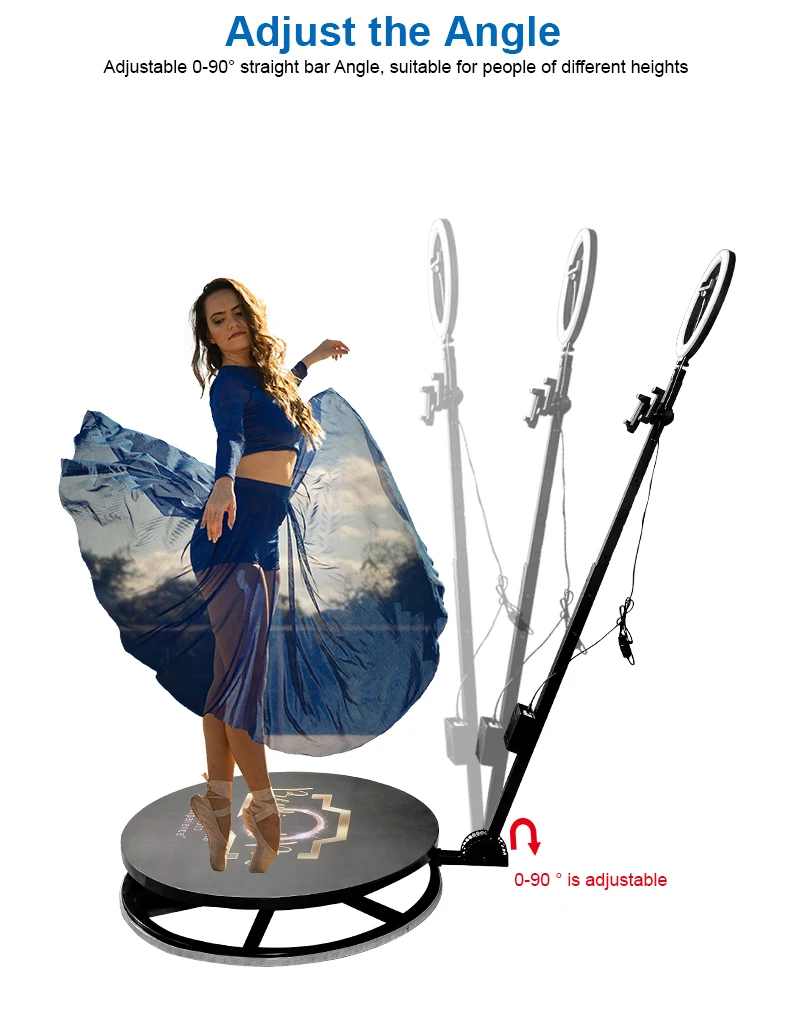 100cm Party Supply Photo Booth Led Ring Light Video Selfie Booth ...