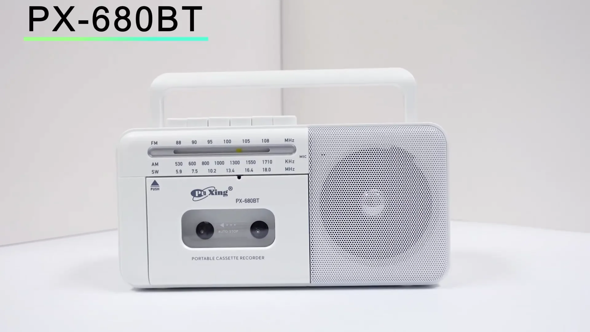 2024 Usb Tf Wireless Bt Speaker Rechargeable Fm Am Sw Radio White Color ...