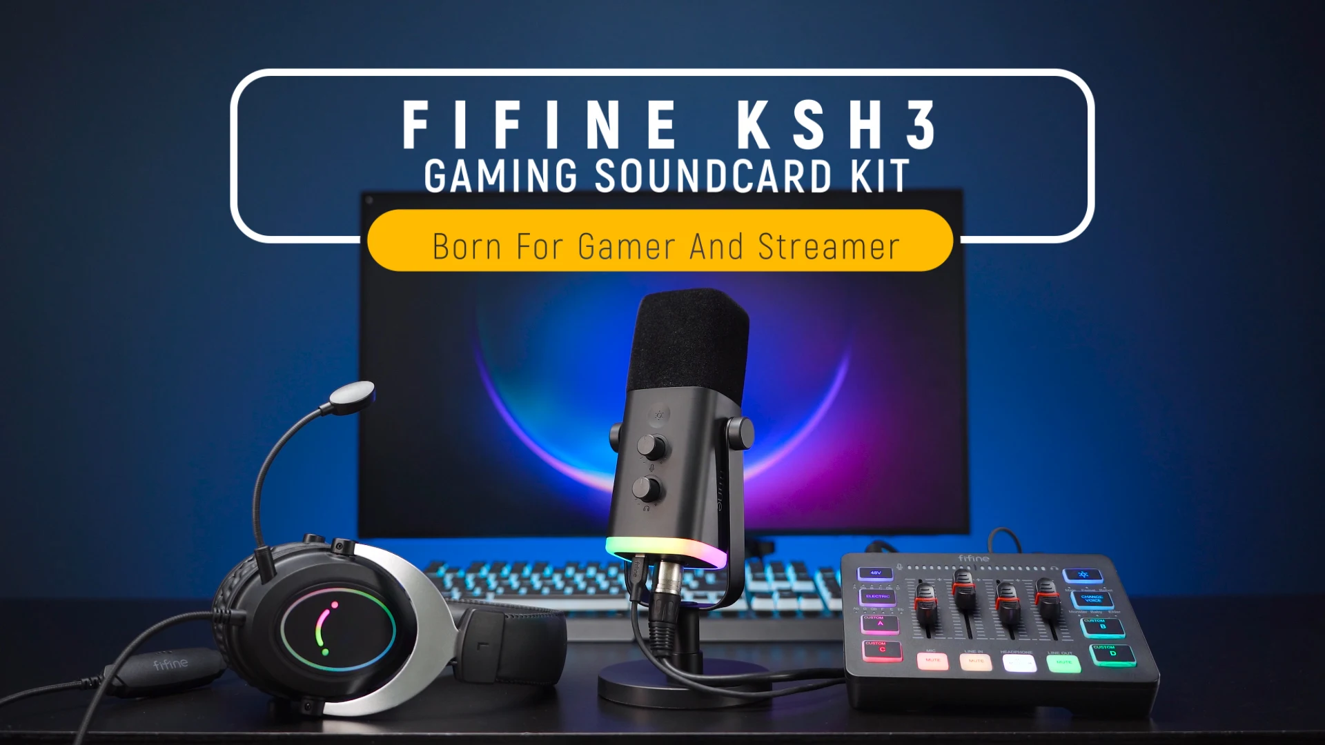 Fifine Xlr Dynamic Microphone Soundcard Recording Audio Interface Audio ...