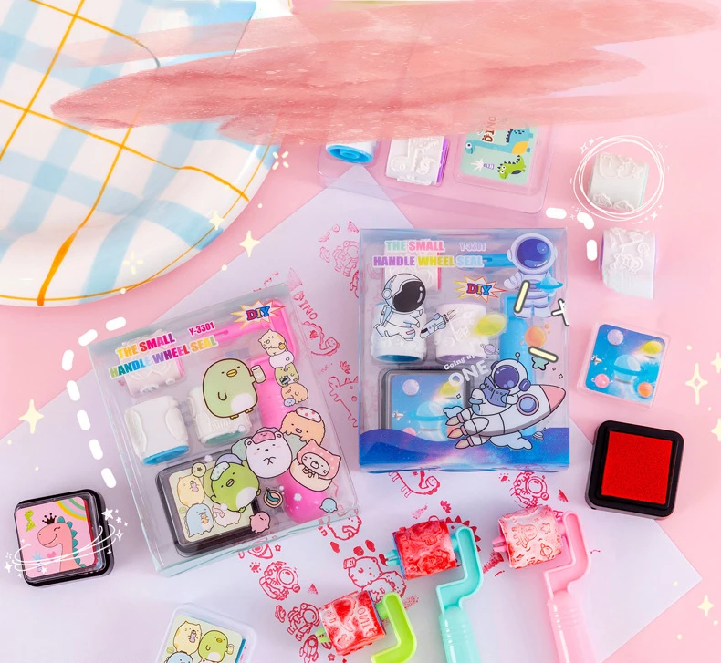 Cute Animal Roller Seal with Inkpad - Perfect Gift for Kids