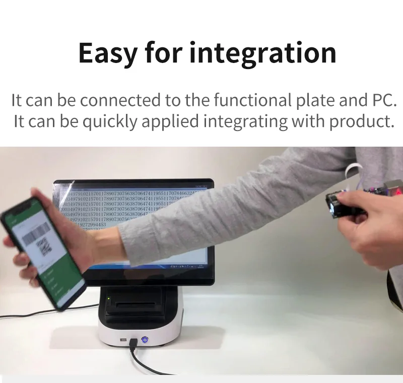 Embedded 1D 2D QR Code Barcode Reader Scanner Module with USB Serial ...