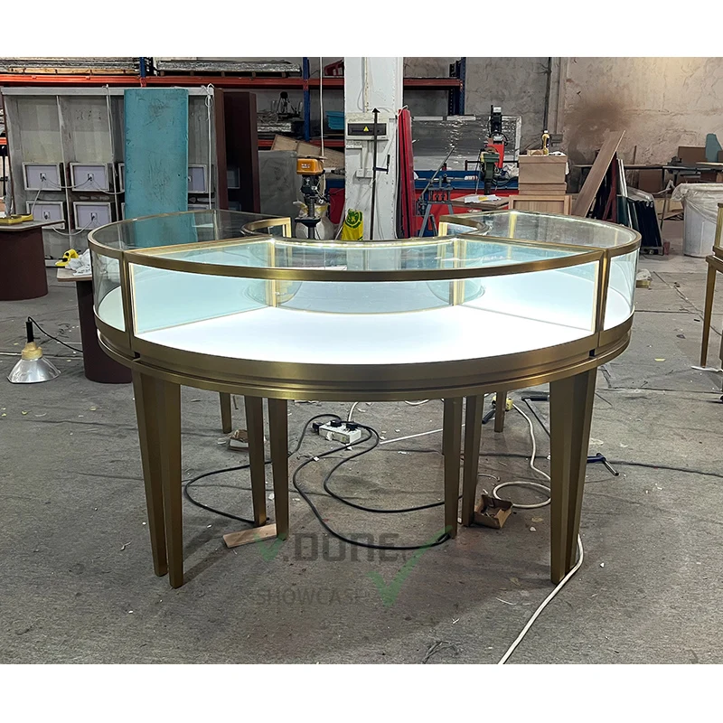 Customized Luxury Standing Round Metal Gold Stainless Steel Jewelry ...