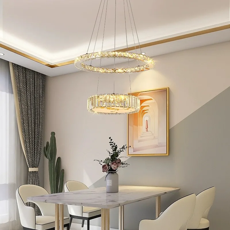 Living room, dining room, bedroom ceiling pendant lighting LED golden ...